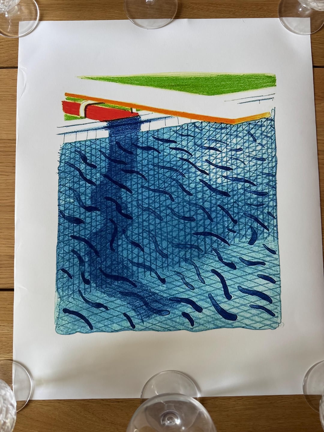 David Hockney Pool and Diving Board Unframed Print - Etsy UK