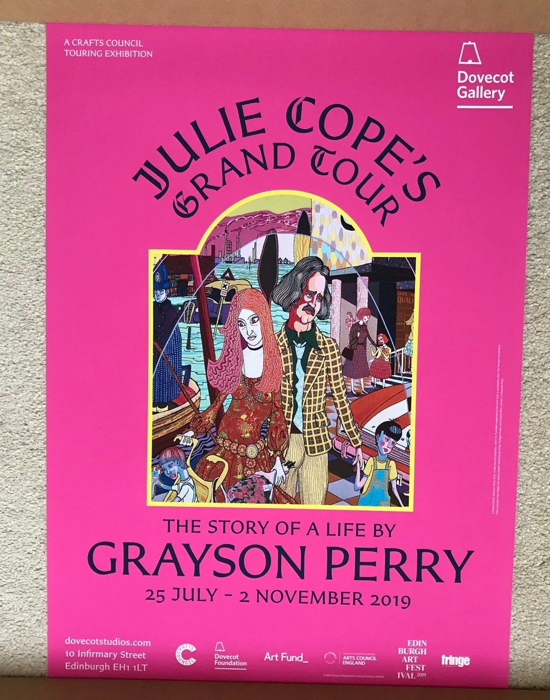 Grayson Perry Julie Cope's Grand Tour Exhibition Poster (pink) - Etsy