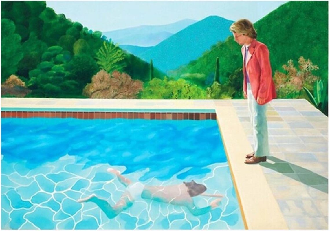 David Hockney Pool With Two Figures Print Unframed 40x50cm - Etsy UK