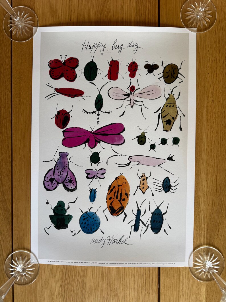 Happy Bug Day Poster by Andy Warhol - Etsy