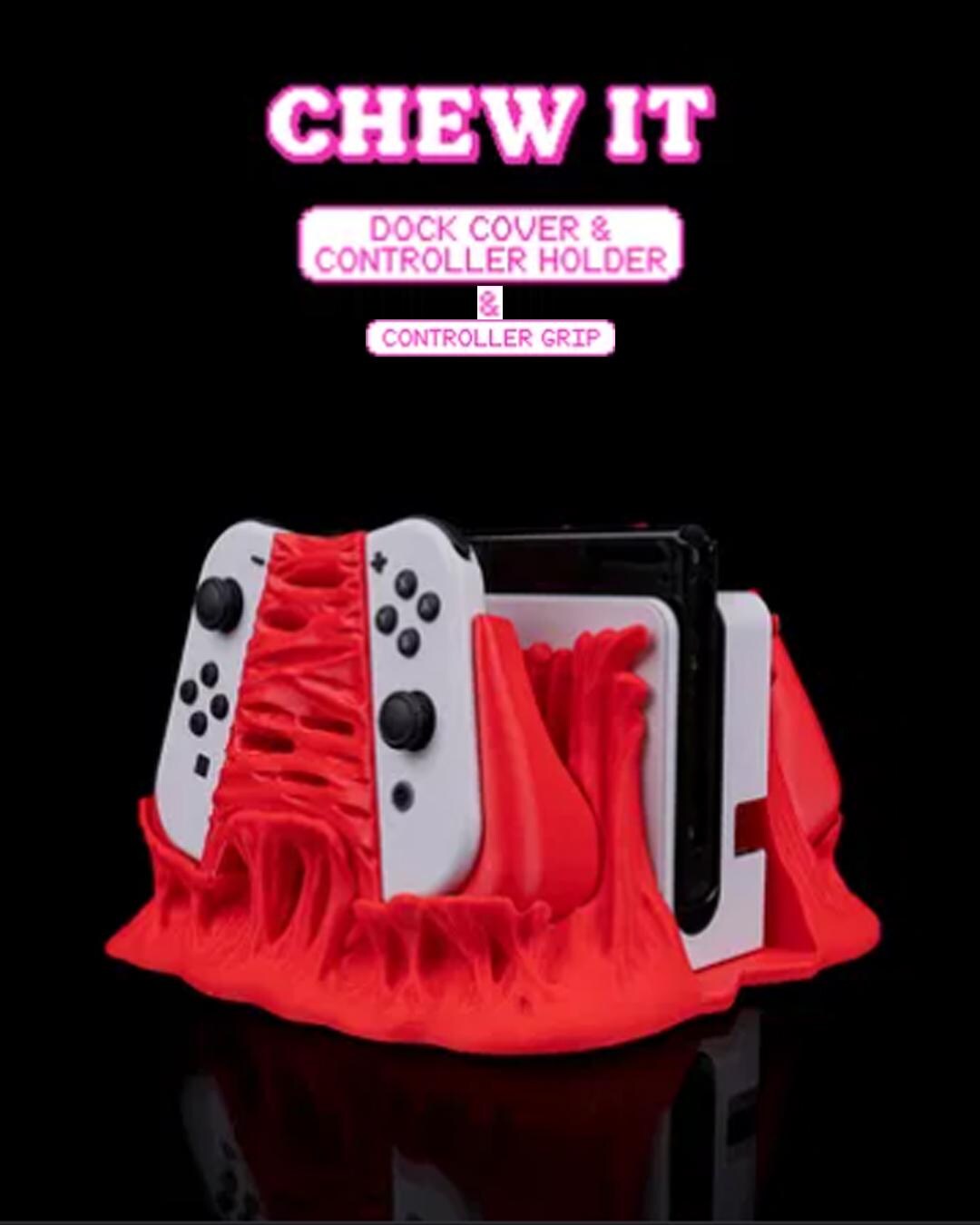 Chew It Dock Cover and Controller Holderr and Stick It Controller Grip ...