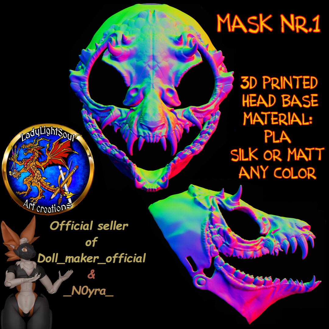 3d-printed Furry/skullfurry/furrycreature Head Base - Etsy Australia