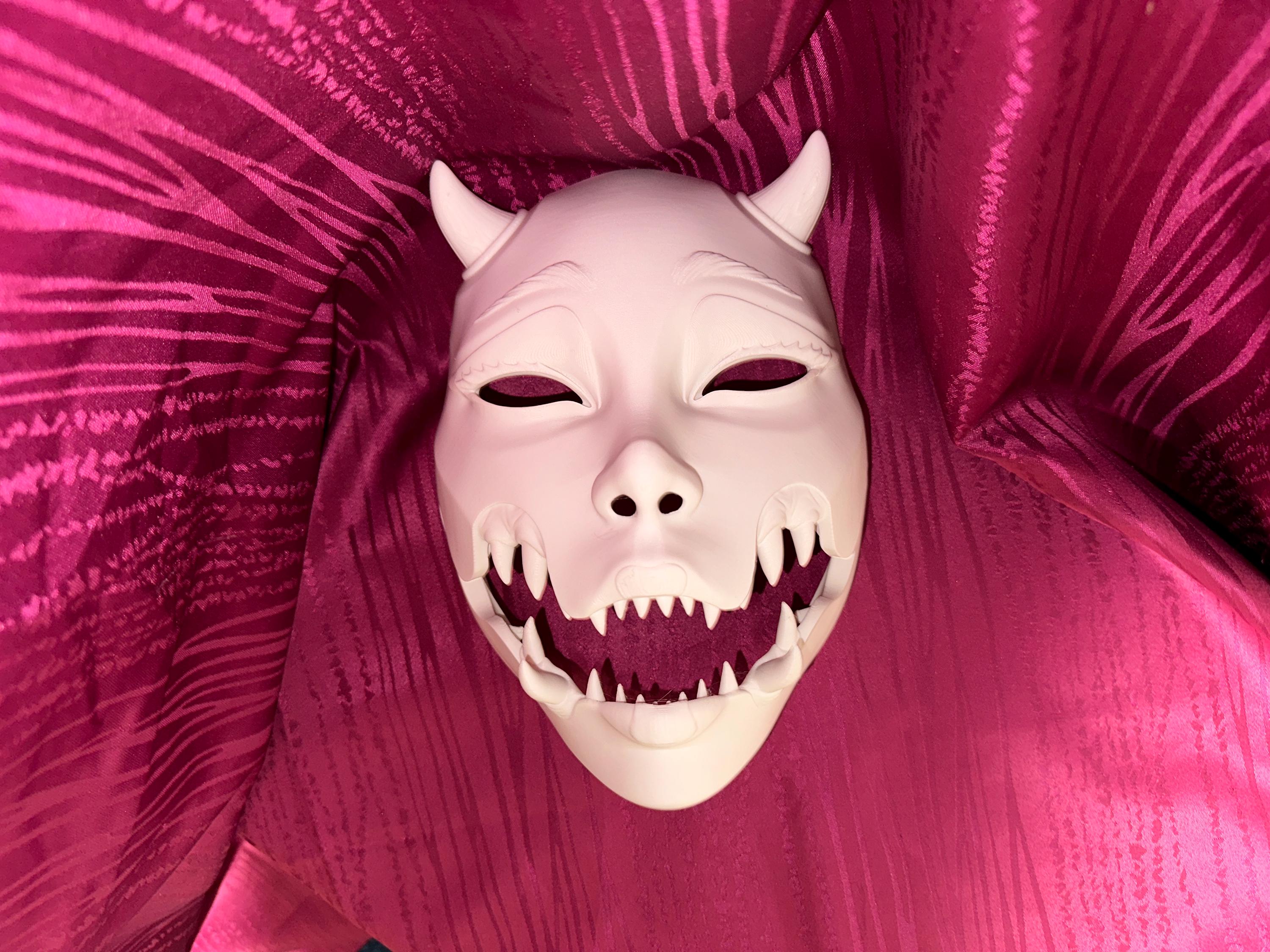 3D Printed Kuchisake-onna Masquerade Horror Mask, Cosplay Mask With ...