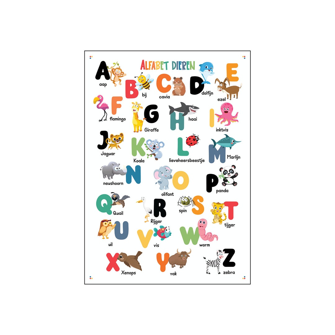 Alphabet Animals Poster Learning the Alphabet Animals Poster Learn ...