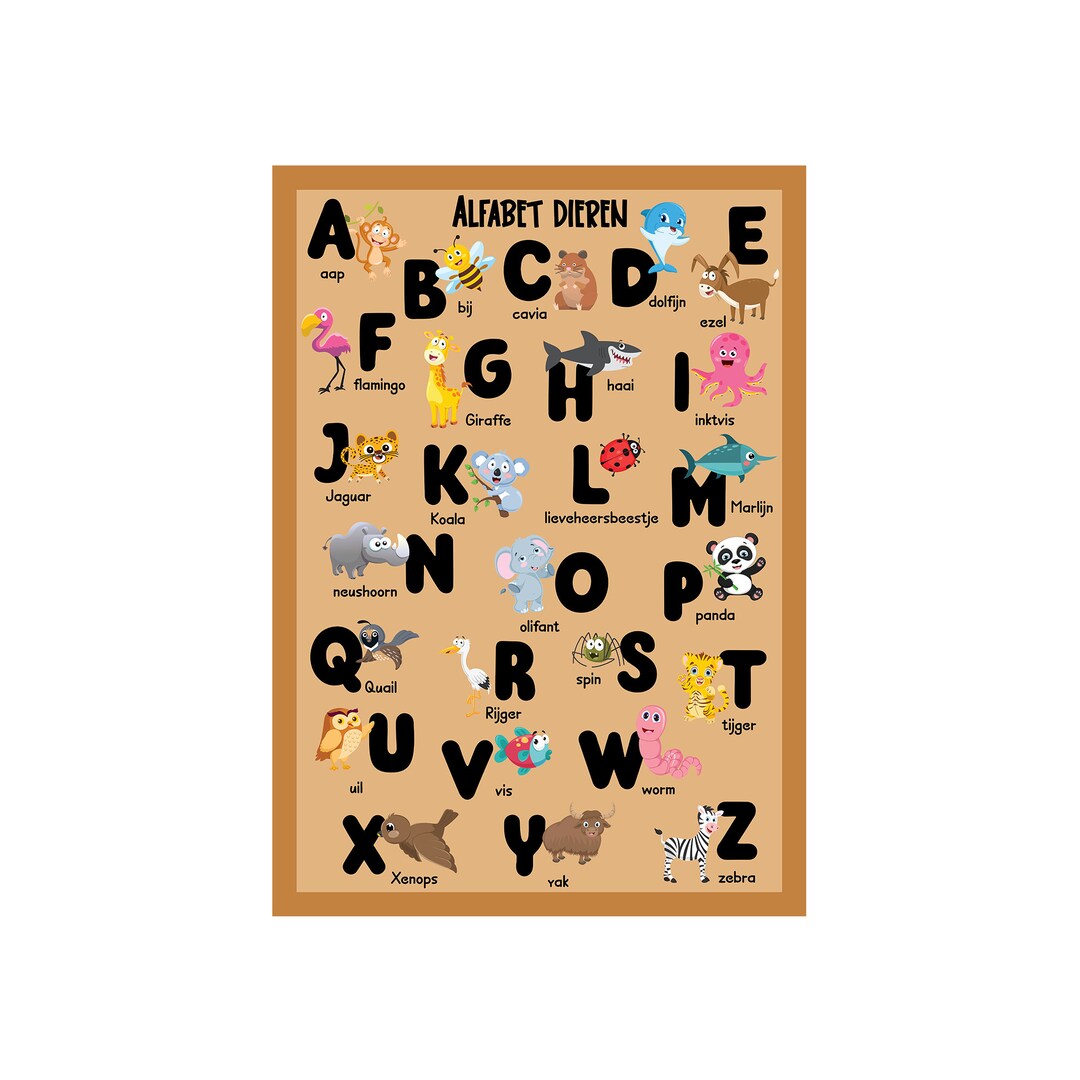 Alphabet Animals Poster Learning the Alphabet Animals Poster Learn ...