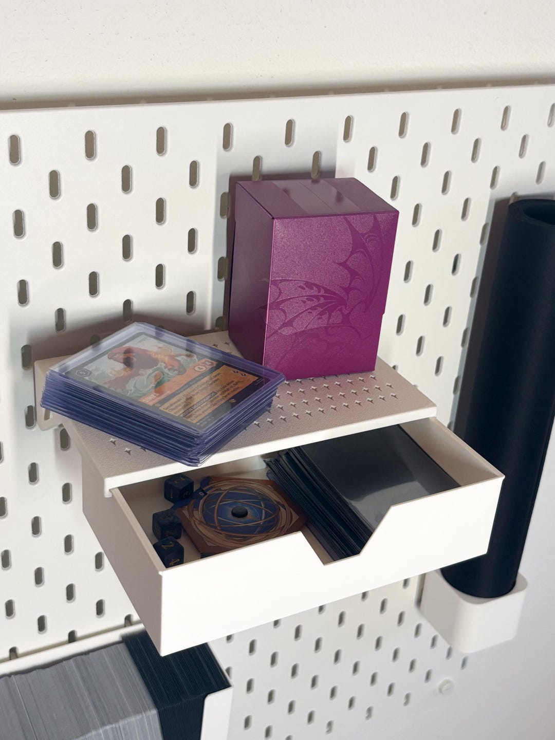 Ikea Skadis Shelf With Drawer | TCG Card Organizer - Etsy