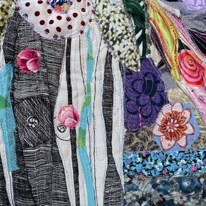 Graphic Still Life - Floral Artwork for Gift, Wall Art Quilt, Modern ...