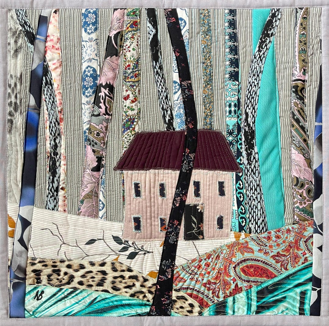 Winter in the Azure Forest - Perfect Gift! Art Quilt Wall Hanging ...