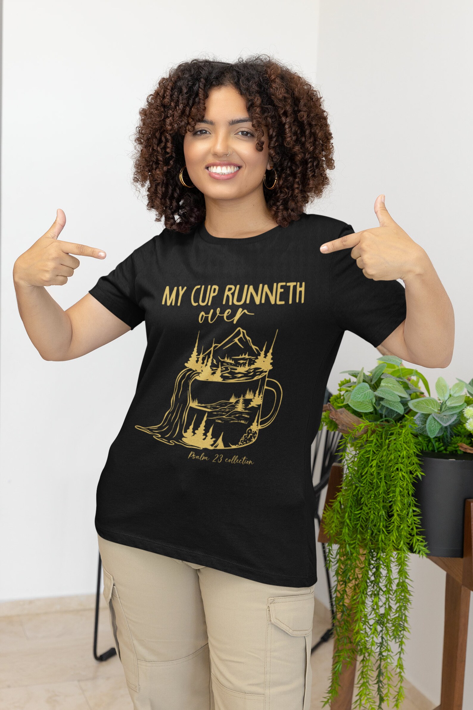 Psalm 23 My Cup Runneth Over Bible Quote T-shirt | Faith in Jesus ...
