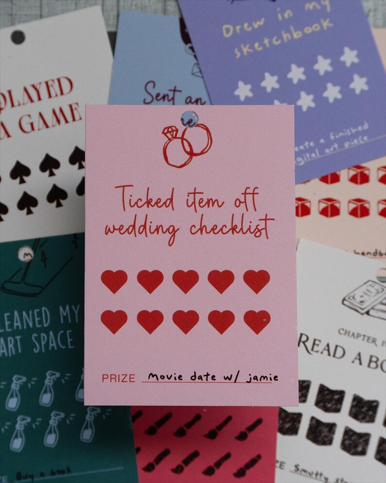 2026 Goals Stamp Cards | Habit Tracker Cards | Self Care & Productivity ...