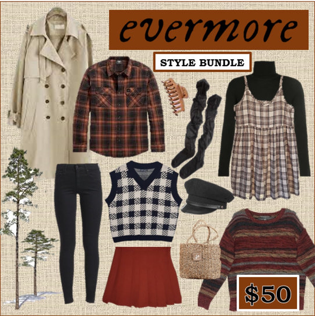 Taylor Swift Evermore Inspired Style Bundle items Pictured - Etsy