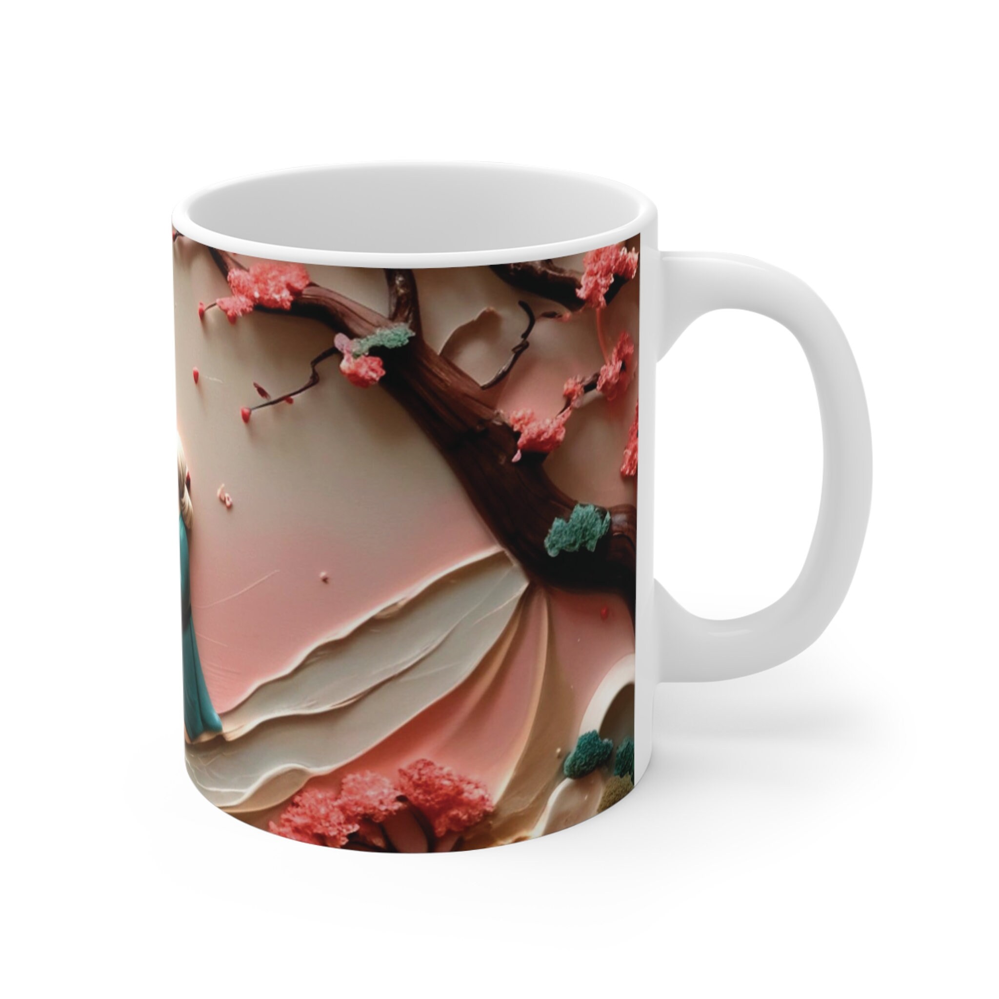 Wrap digital para sublimación de tazas. Efecto 3D sobre cerámica Pareja ...