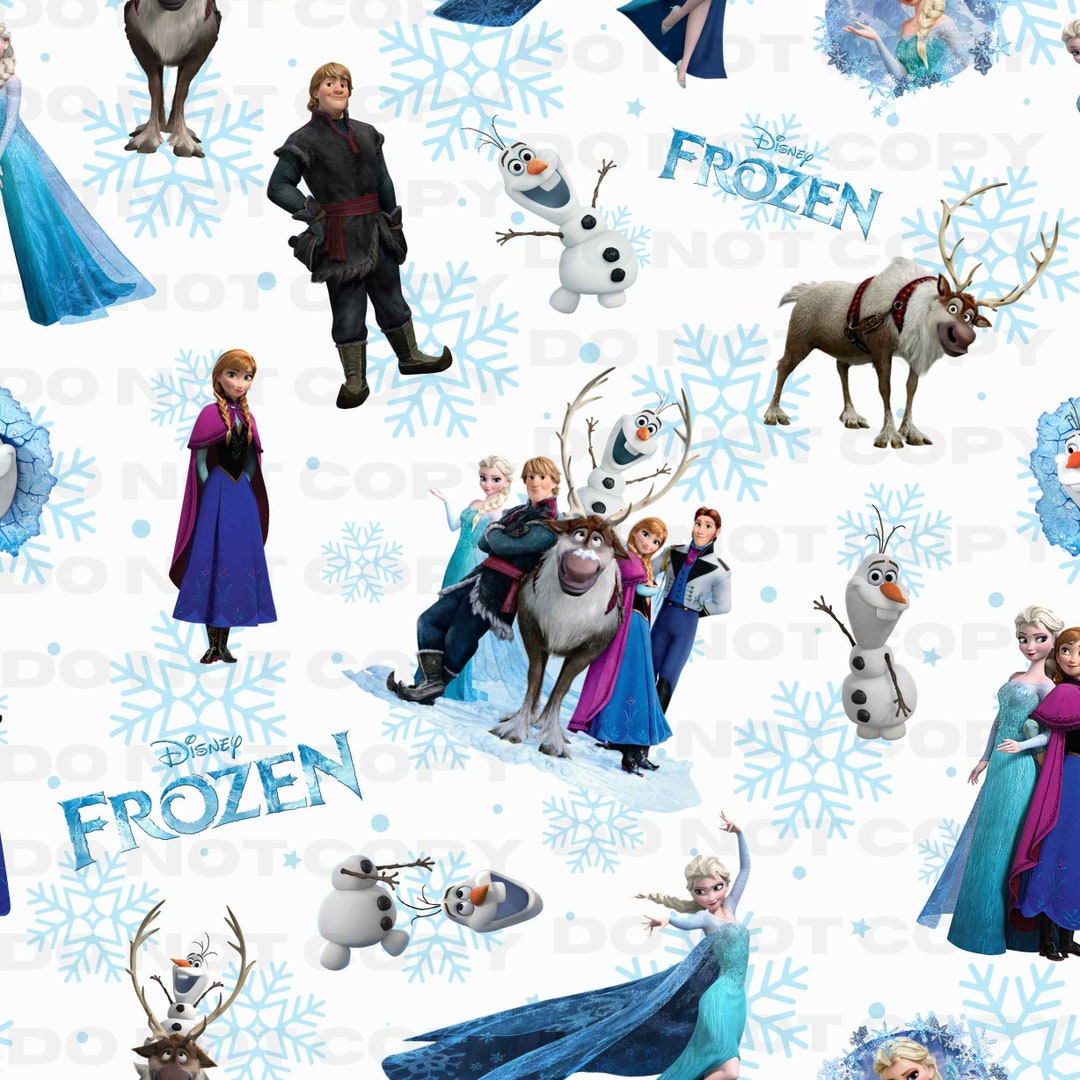 Frozen Seamless 12x12 Digital Background, Anna Elsa Olaf JPG SVG ...