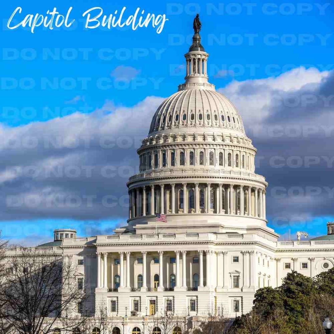 USA Landmark Capitol Building Digital 12x12 Background NOTE That ...