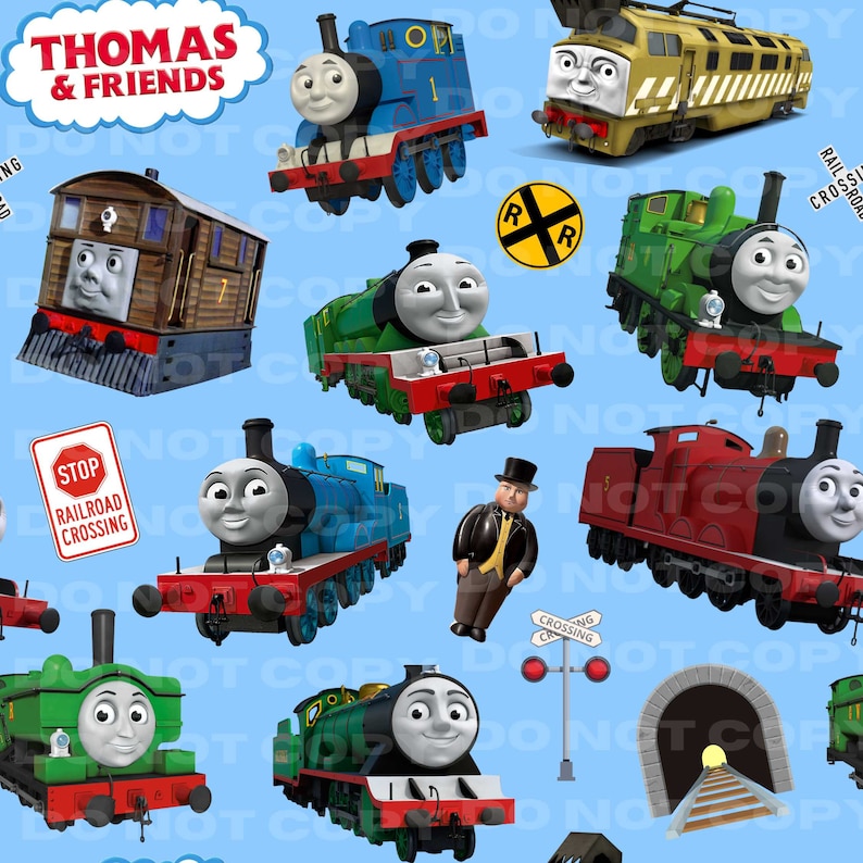 Thomas Tank Engine Seamless 12x12 Digital Background, Thomas Gordon ...