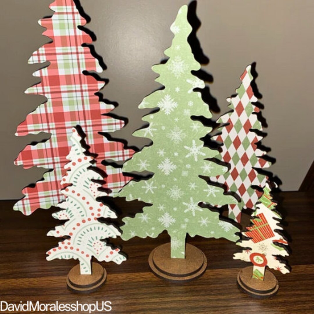Five-size Ornamental Freestanding Trees With Christmas Décor - Etsy