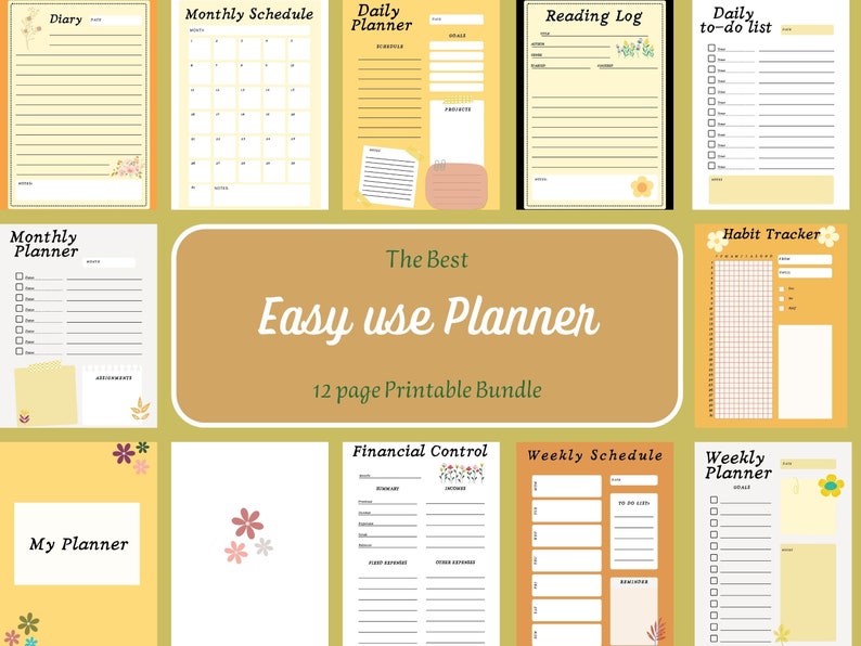 Planner, Daily Planner, to Do List, Weekly Planner, Monthly Planner ...
