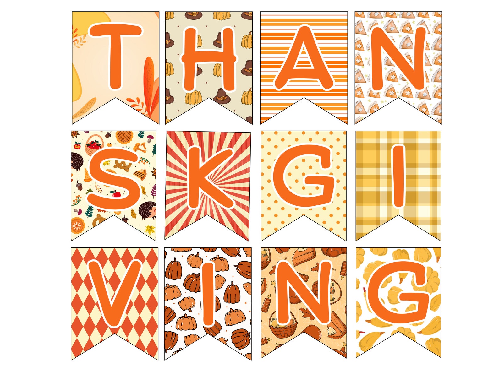 Thanksgiving Banner Printable, Autumn Bulletin Board Decor (PDF) - Etsy