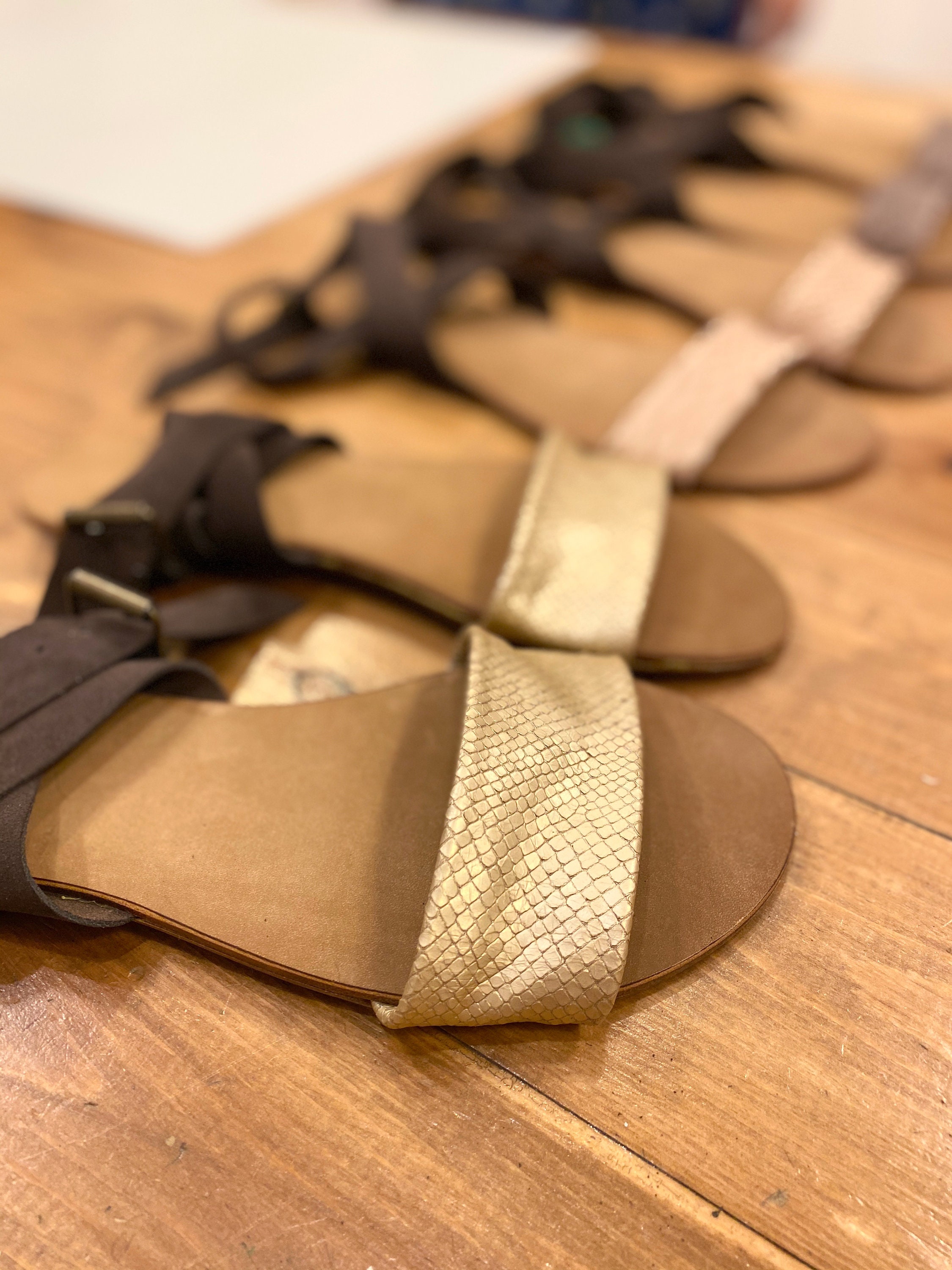 Shoemaking DIY COMPONENTS Kit to Make Your Own Leather Strap Sandals ...