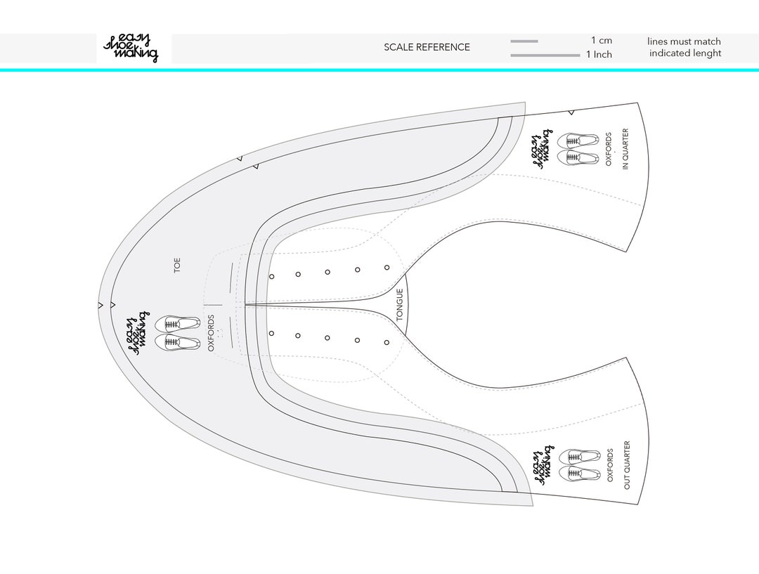 Shoemaking Patterns 40 - 43 for the Oxfords Shoes - Easyshoemaking - Etsy