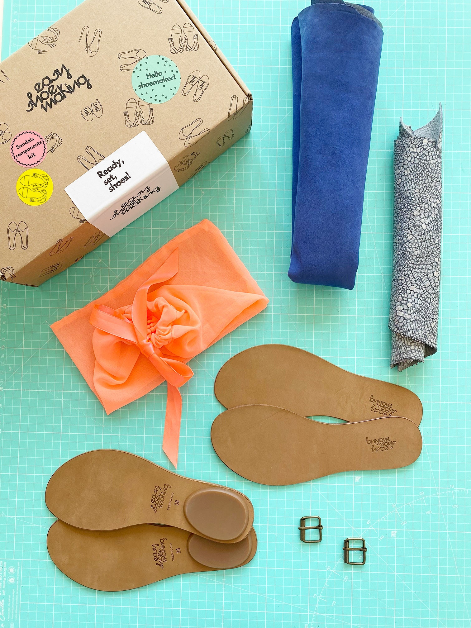 Shoemaking DIY COMPONENTS Kit to Make Your Own Leather Strap Sandals ...