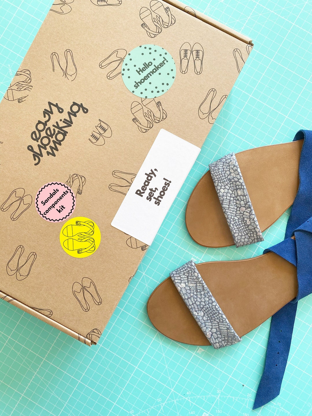 Shoemaking DIY COMPONENTS Kit to Make Your Own Leather Strap Sandals ...