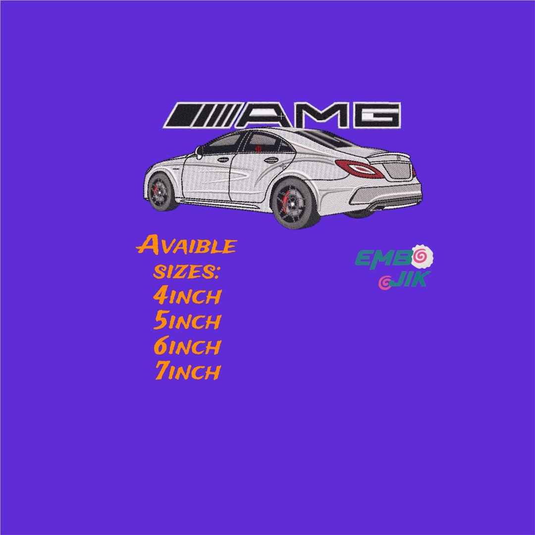 Machine Embroidery File Mercedes AMG W221 Pes Dst Emb Jef Easy to ...
