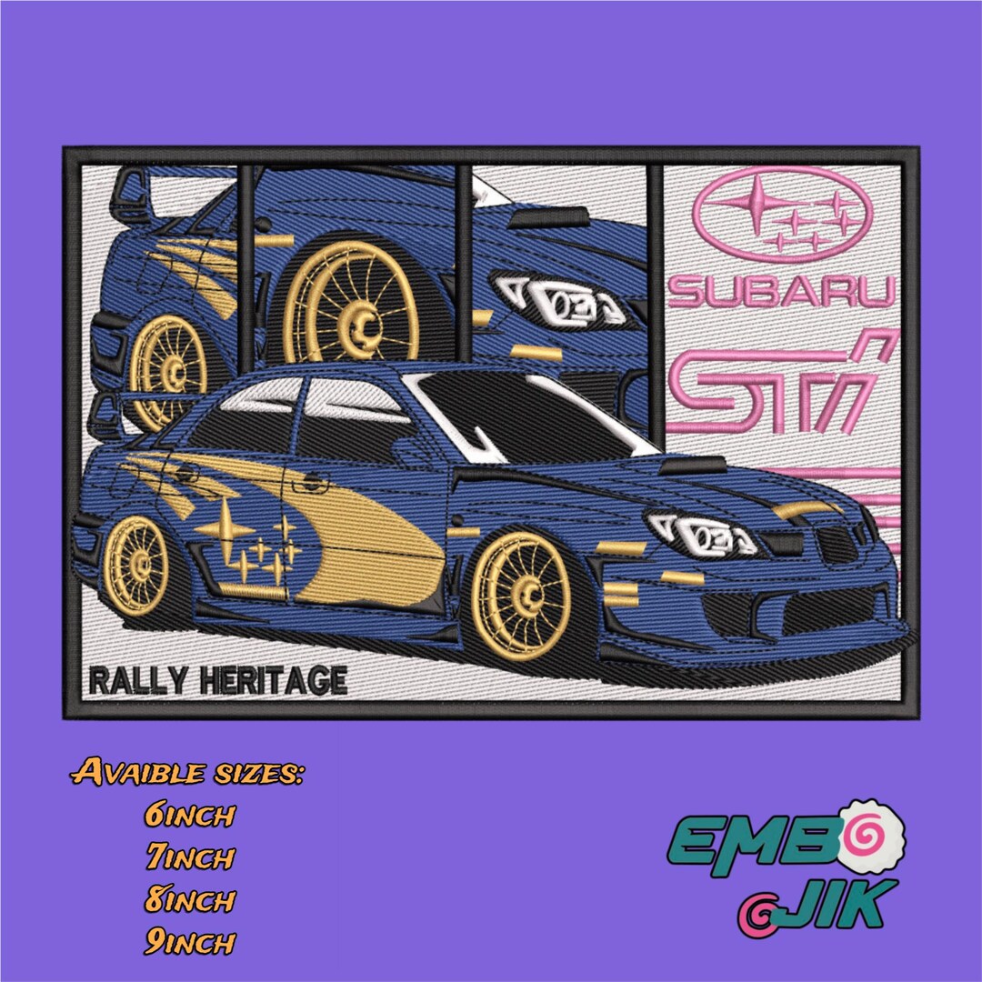 Subaru Wrx Sti Rally Heritage Design – Jdm Drift Race Car Patch– Rally ...