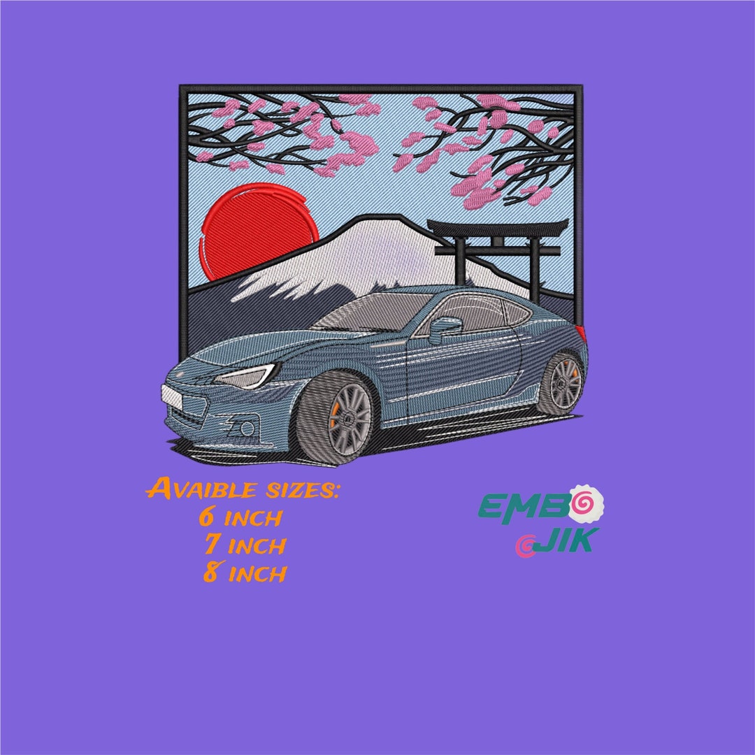 Subaru BRZ Machine Embroidery Design , Subaru BRZ Car Embroidery ...