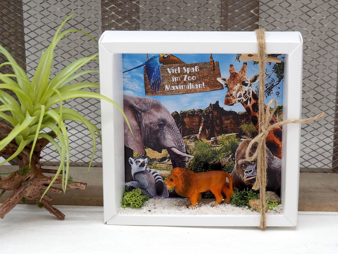 Money Gift Packaging Zoo Animal Park Gift Personalized WITH NAME ...