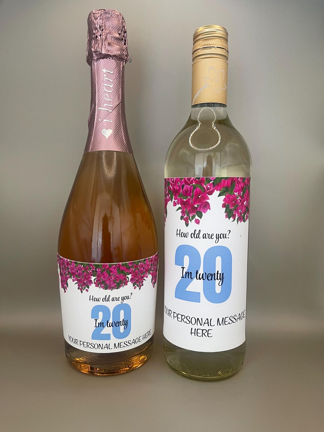 MAMMA MIA 20th BIRTHDAY Wine Bottle Label, Champagne Label, Mamma Mia ...