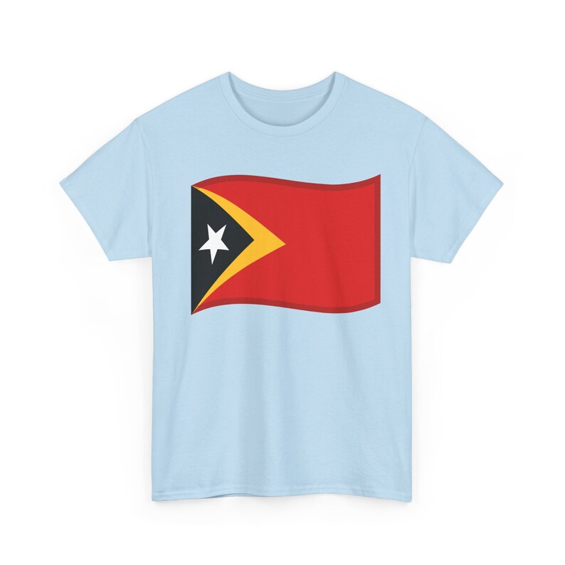 East Timor Flag Tshirt, East Timor Wavy Flag Teeshirt, Timor Leste Flag ...