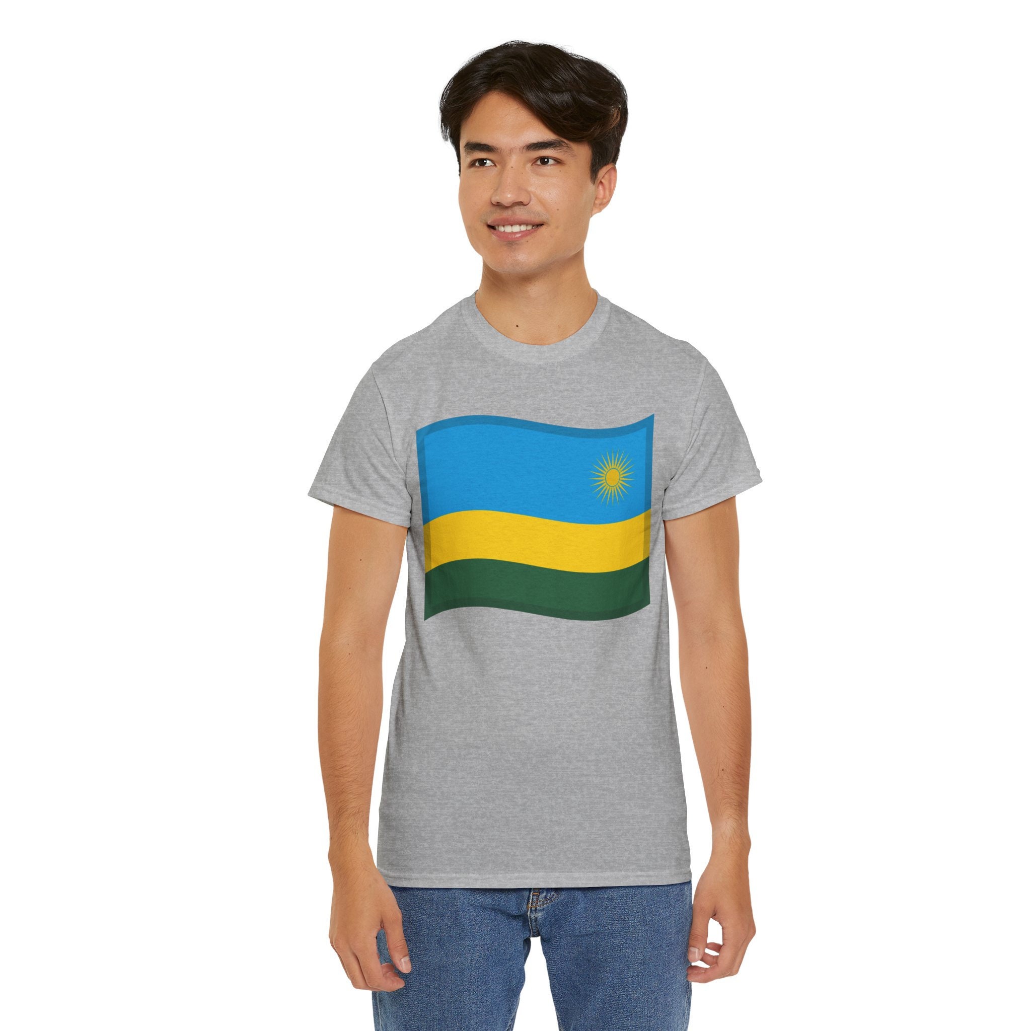 RWANDA Flag Teeshirt, Wavy Rwandan Flag Tshirt, Rwandan American ...