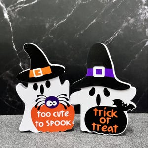 Halloween Ghost With Witch Hat Desk Decor,cute Halloween Decor ...