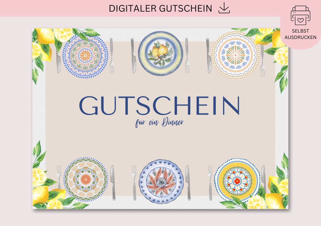 Printable Voucher for Dining Out, PDF + JPG Download, Voucher Template ...