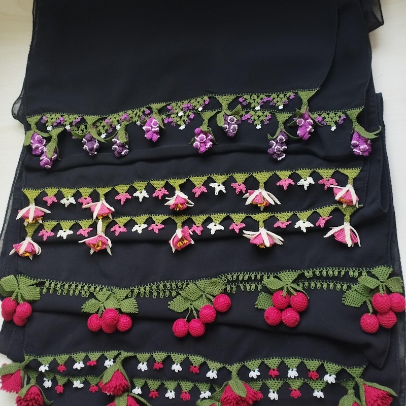 Vintage Turkish Oya Scarf - Etsy