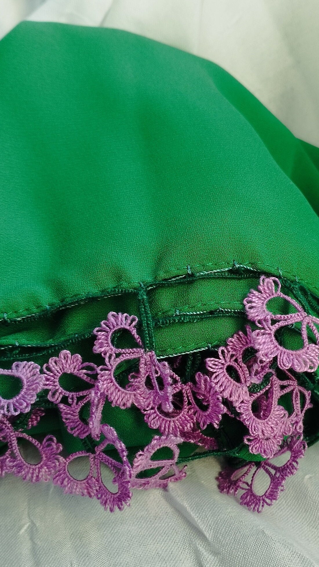 Green Turkish Oya Scarf Needle Lace Traditional Head Scarf - Etsy