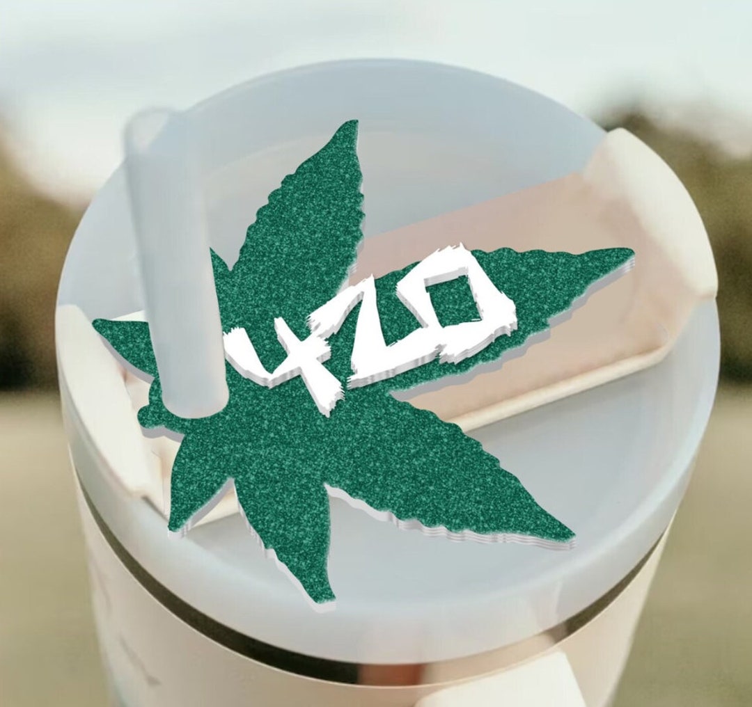 Marijuana Leaf Tumbler Name Plate, Weed Leaf Stanley Tumbler Tag, 420 ...