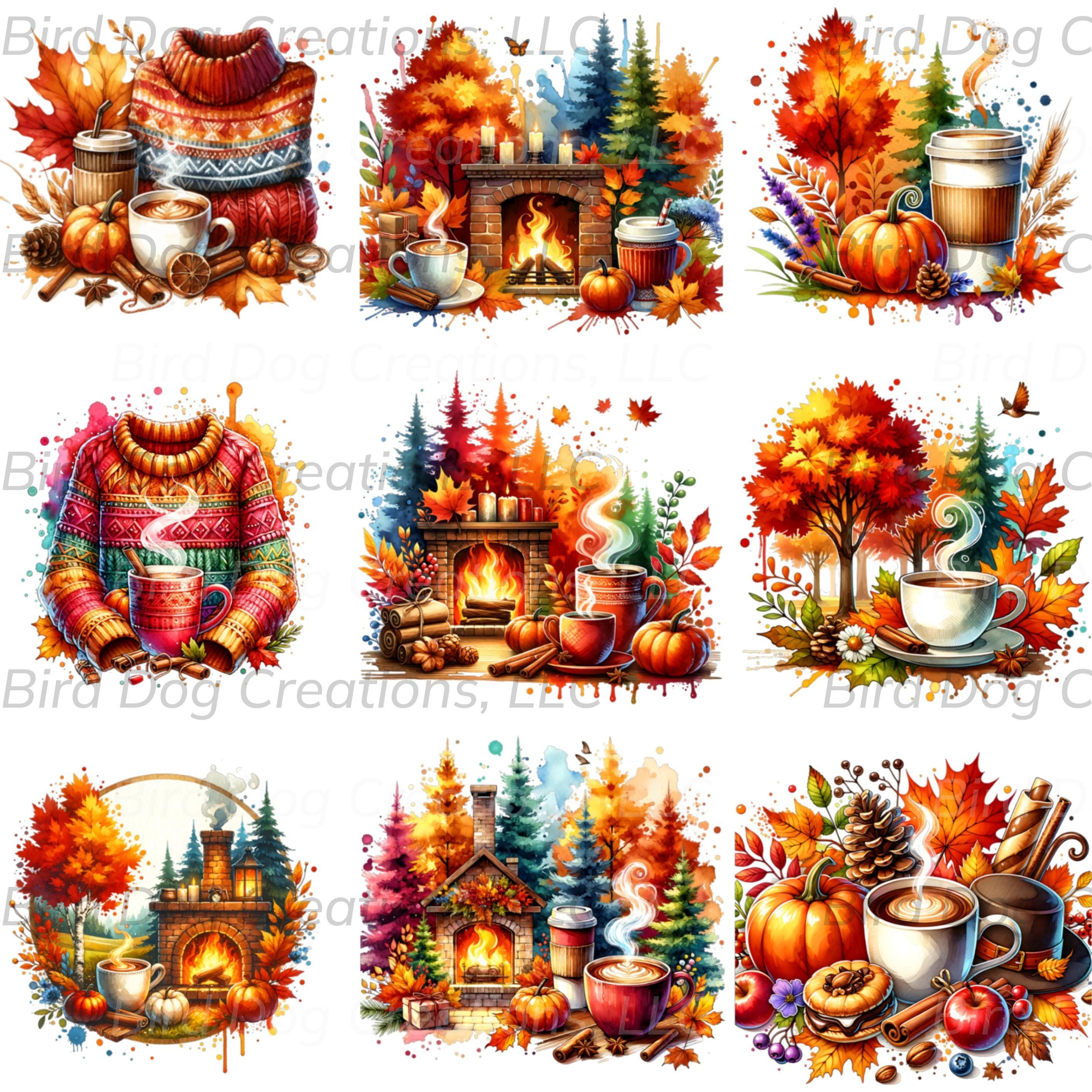 Autumn Fall Clipart Bundle- Instant Download-sweater Coffee Pumpkin ...