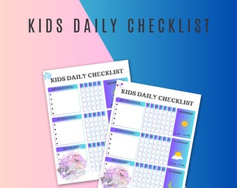 Editable Daily Checklist, Activity Checklist, Kids Checklist, Kids ...