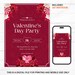 Valentine's Day Party Invitation Digital Template, Valentine's Day ...