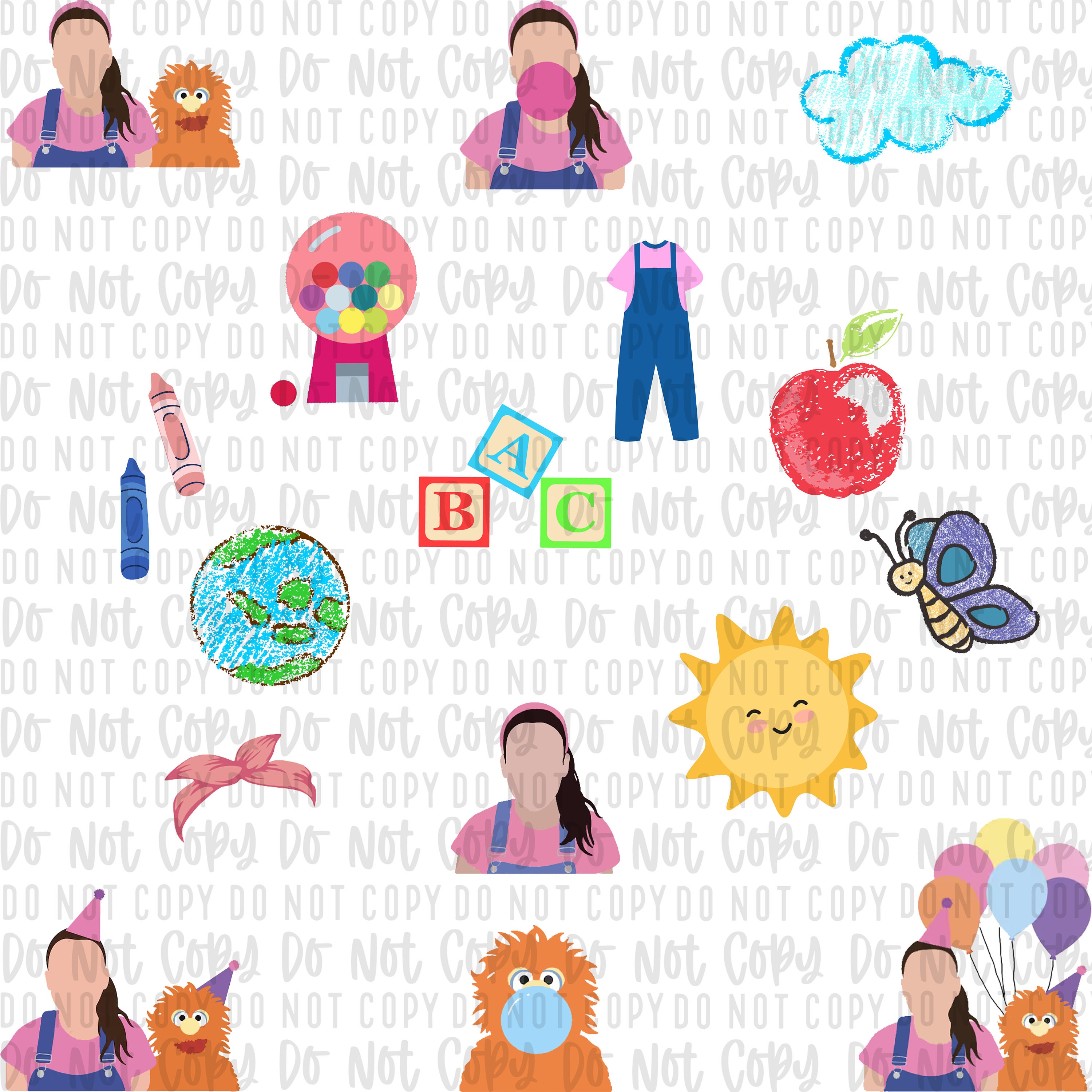 Inspired by Ms. Rachel PNG Alphabet and Clipart - Etsy