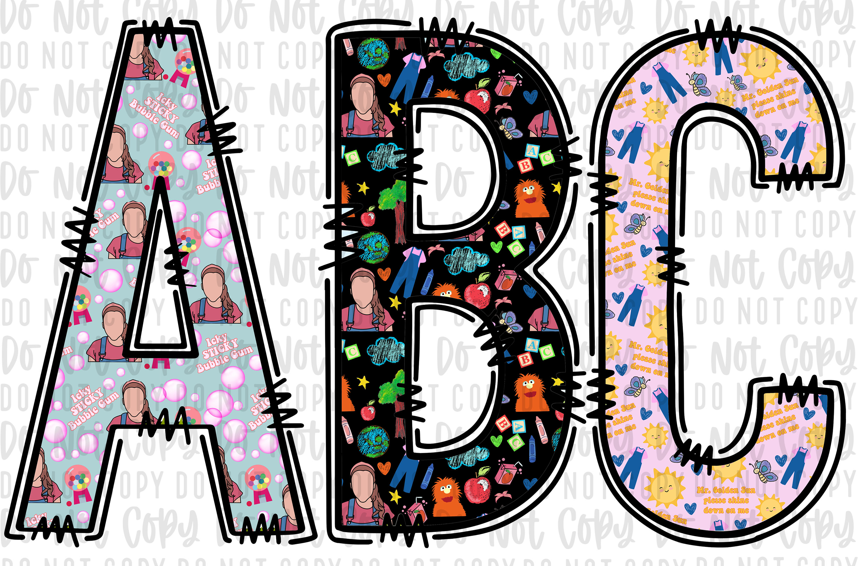 Inspired by Ms. Rachel PNG Alphabet and Clipart - Etsy