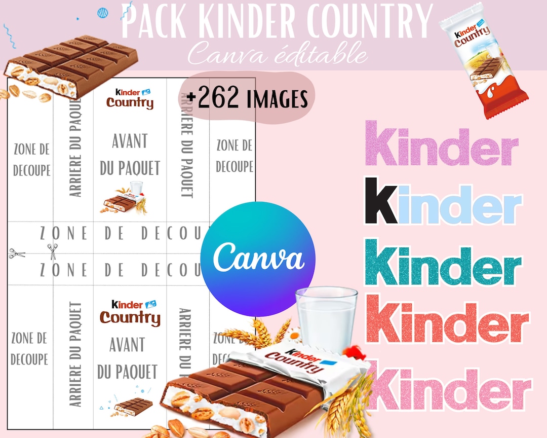Complete Model for Kinder Country Packaging, Template template 262 ...