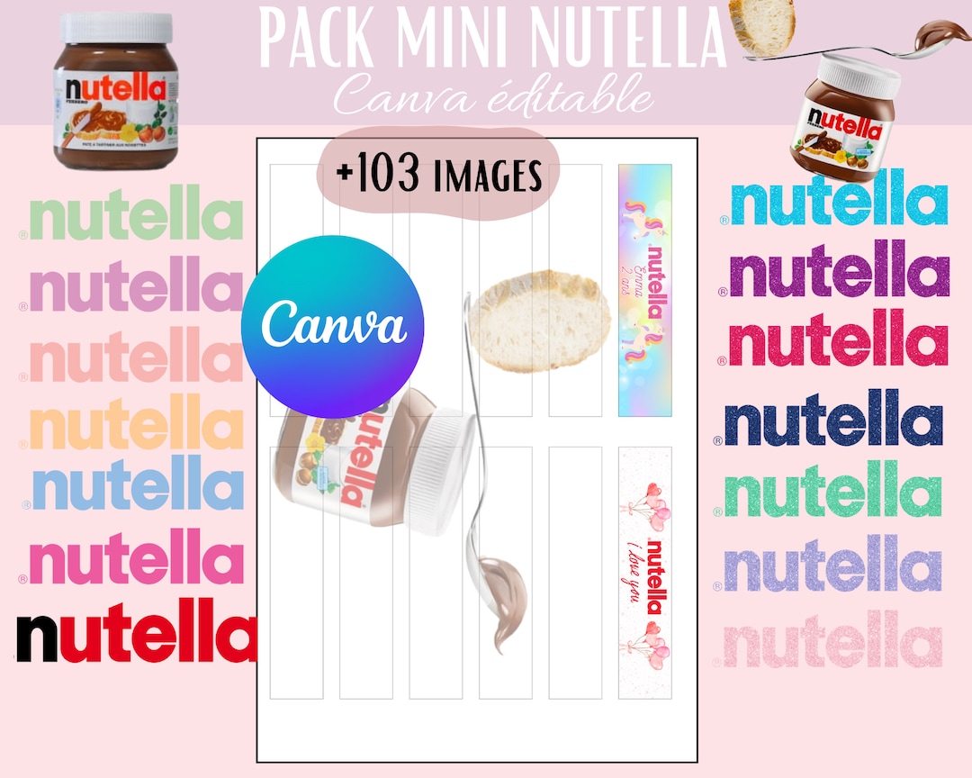 Complete Model for Mini Nutella Packaging, Template template 103 Logo ...