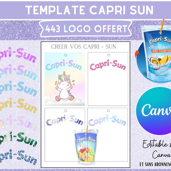 Free Capri Sun Template - Etsy