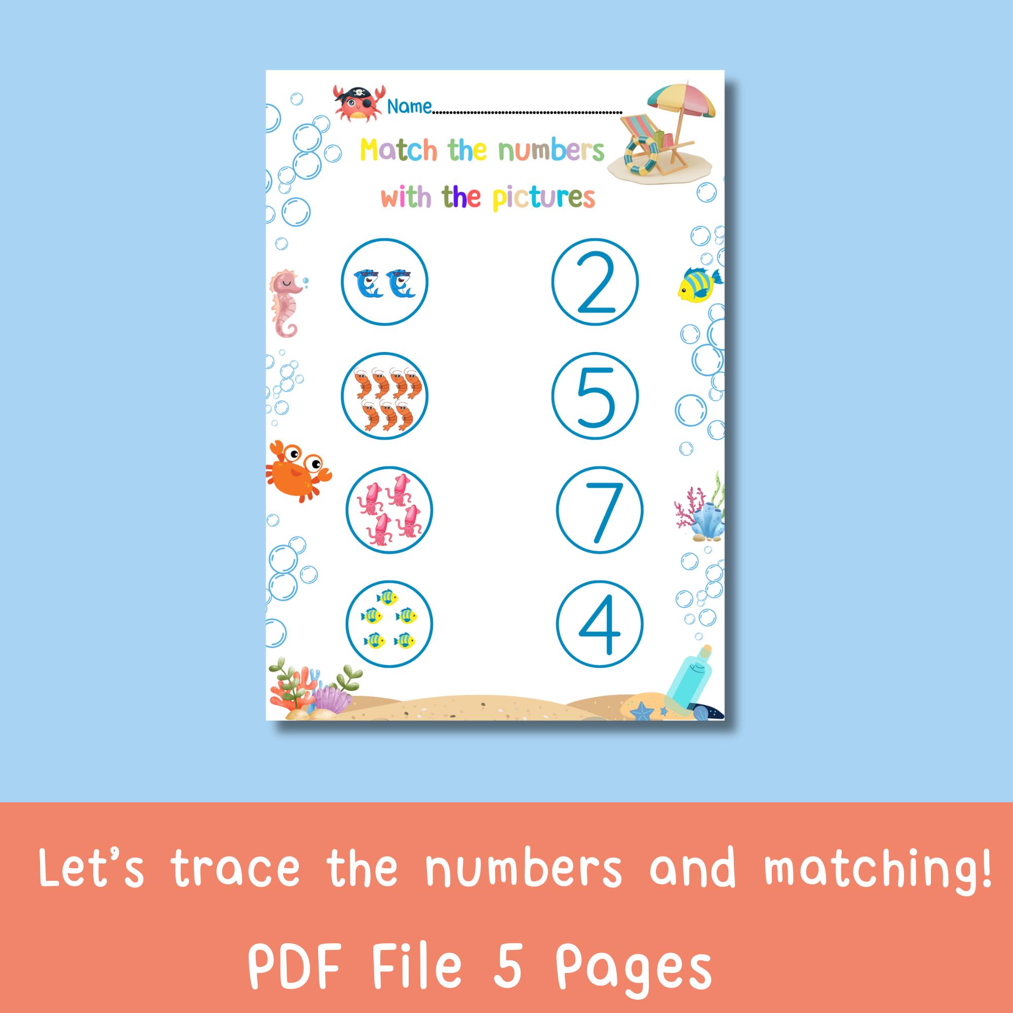 Number Tracing Worksheets, Math Worksheets for Preschoolers, Counting ...