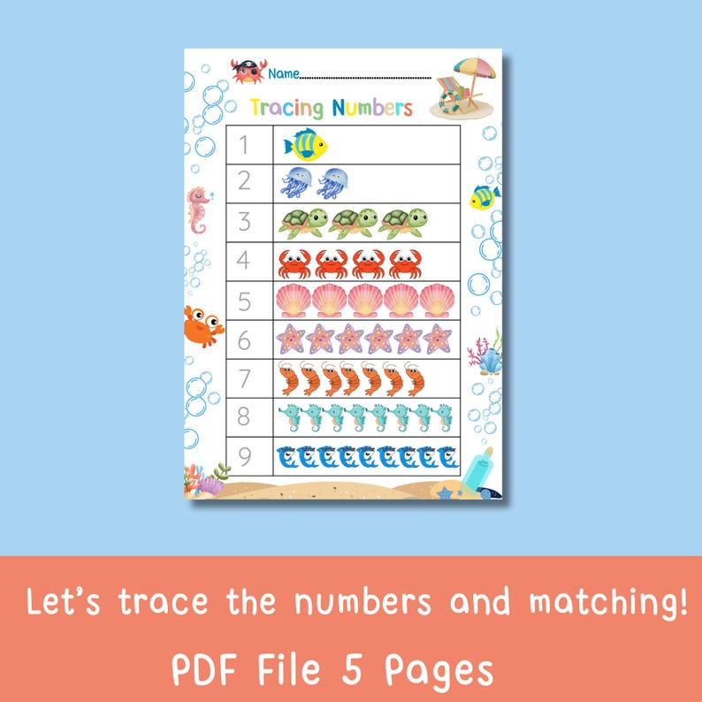 Number Tracing Worksheets, Math Worksheets for Preschoolers, Counting ...