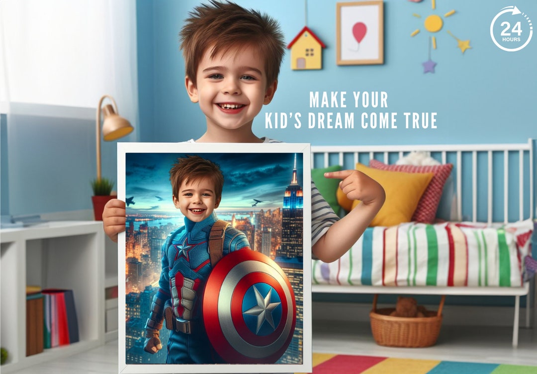 Personalized Captain America Superhero Portrait,captain America ...