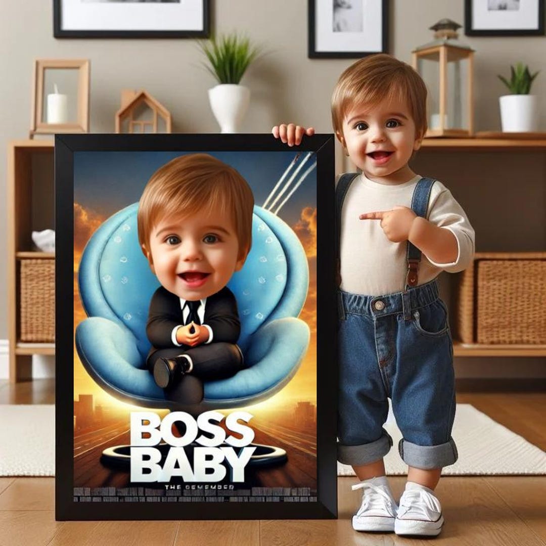 Personalized Boss Baby Portrait,boss Baby Backdrop,custom Boss Baby ...
